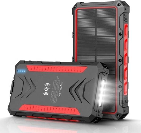 Quality 30000mAh Solar Charger Power Bank 36000mah Solar Power Bank 133.2W Wireless Charging for sale