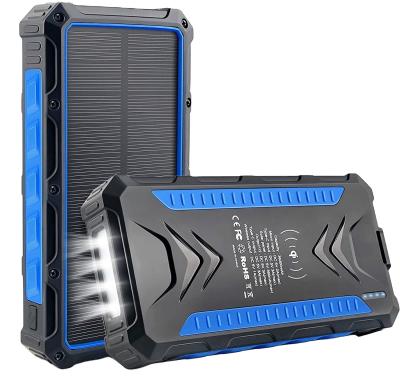 China 30000mAh Solar Charger Power Bank 36000mah Solar Power Bank 133.2W Wireless Charging for sale