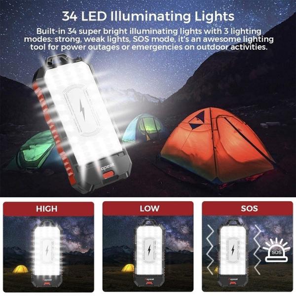 Quality Solar System Power Bank Solar Panel Phone Charger 5000mAh 100000mAh ABS Material for sale