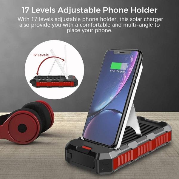Quality Solar System Power Bank Solar Panel Phone Charger 5000mAh 100000mAh ABS Material for sale