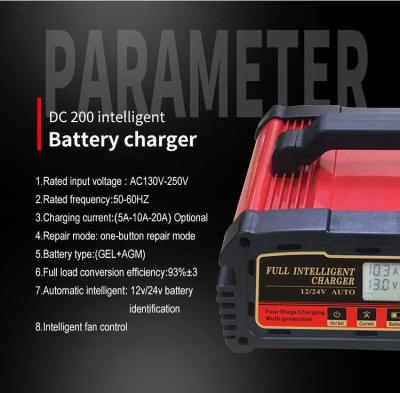 Cina 65W 12V 24V 5A 10A 20A DC AGM caricabatterie sigillate a piombo acido per auto in vendita