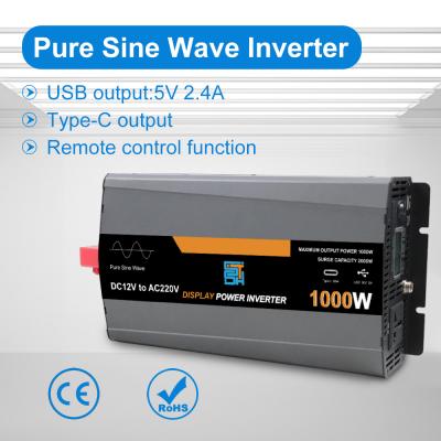 Cina Inverter di potenza a onda sinusoidale pura da 1000W da 12V/24V a 220V CA in vendita