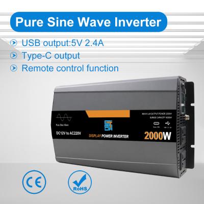 Cina Invertitore di potenza per onde sinusoidali pure da 2000 W a 12V/24V/48V DC a 110V/220V AC in vendita