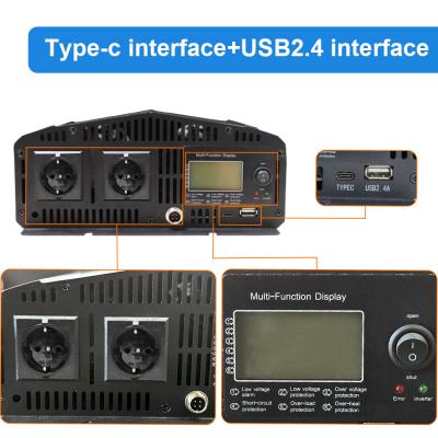 China EU Plug 3KW 24V 220V Pure Sine Wave Off-Grid Solar Power Inverter for sale