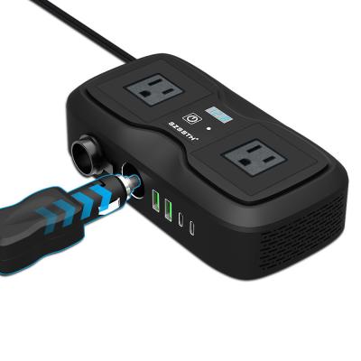 China The Ultimate Car Charging Hub: 200W GaN Inverter with 4 USB Ports & AC Outlet | Power & Fast Charge All Your Devices On the Road for sale