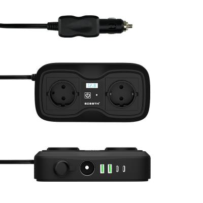 China 200W Universal Car Power Inverter with Digital Display | 12V to 110V / 220V AC Outlet & USB Adapter for sale