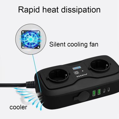 China 200W DC to AC Car Power Inverter | 12V to 220V Converter with EU Universal Socket & CE Certification for sale