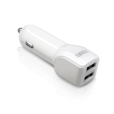Anker USB 4.8A2.4W Dual Port Car Charger Simultaneous full-speed charging White
