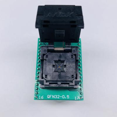 China QFN32 MLF32 IC Pitch 0.5 IC550-0324-007-G Test/Programming Socket Clamshell Chip Size 5*5 Flash Adapter SMT Test Socket for sale