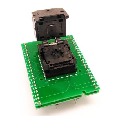China QFN40 MLF40 Programming Socket IC550-0404-012-G IC Test Socket Pitch 0.5mm Clamshell Chip Size 6*6 Flash SMT/SMD Test So for sale