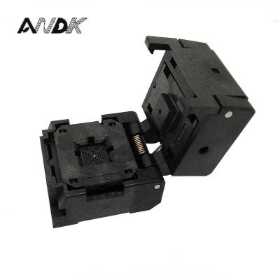 China QFN52 Burn in Socket QFN52 MLF52 IC Test Socket Pitch 0.4mm Clamshell Chip Size 7*7 Flash Adapter Programming Socket for sale