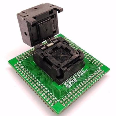 China QFN52 MLF52 IC Test Socket Pitch 0.5mm IC550-0524-010-G Burn in Socket Clamshell Chip Size 8*8 Flash Adapter Programming for sale