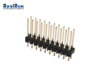 中国 ODM OEM 2.54 MmヘッダーのコネクターPA6T 2の列まっすぐなPinの男性 販売のため