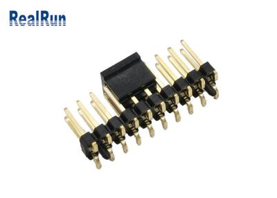 Cina Il nero 2,54 quadrato Pin Male Plug di fila SMD del connettore PA6T 2 dell'intestazione di millimetro in vendita