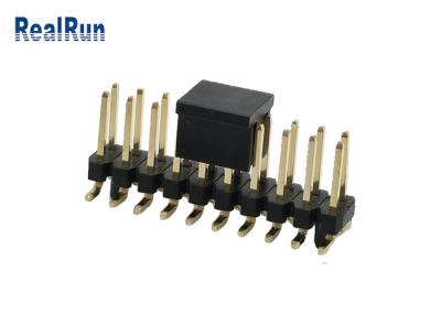 Cina Il nero 2,54 quadrato Pin Male Plug di fila SMD del connettore PA6T 2 dell'intestazione di millimetro in vendita