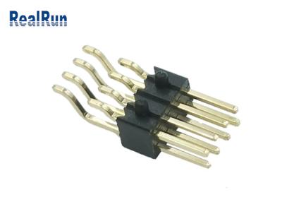 中国 ポストPCB男性板1.27ピッチが付いている直角SMT Pinヘッダー2x4Pの黄銅の金のコネクター 販売のため