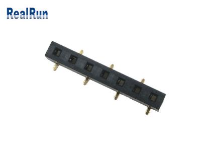 中国 2.54mmの単一の列PCBのコネクターの金張り7 Pinの表面取り付けSMDヘッダーのコネクター 販売のため