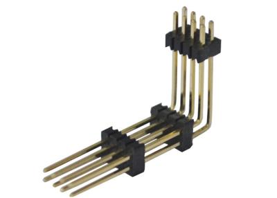Cina Connettore 1.27mm dell'intestazione di Pin del nero 8 plastica ad angolo retto di tipo tre di due file in vendita