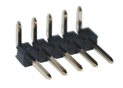 Cina 5 intestazione ad angolo retto del PWB del singolo nero di fila del connettore 2.54mm dell'intestazione di Pin in vendita
