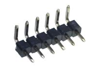 China 5 Pin Header Connector 2.54mm Single Row Black Right Angle Pcb Header for sale