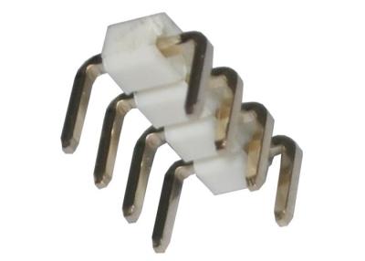 Cina Tipo di grado U di fila 90 del passo 2.54mm del connettore dell'intestazione di Pin di bianco 4 singolo in vendita