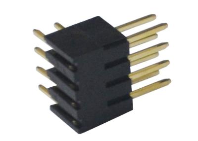 China 2.54mm 500VAC Pin Header Connector Right Angle Isolatie PA6T 3A Te koop