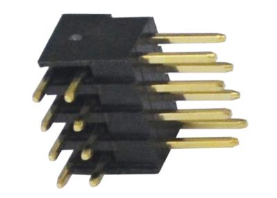 China 2.54mm 500VAC Pin Header Connector Right Angle Isolatie PA6T 3A Te koop