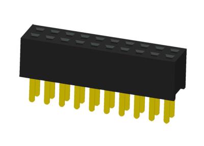 Cina Gradi diritto dell'intestazione di 20 Pin fila femminile del connettore di singola 180 per il bordo del PWB in vendita