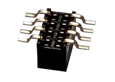 中国 8つのピン女性ヘッダーのコネクター1.27mm x 3.4mmの単一の列SMTのタイプ黒 販売のため