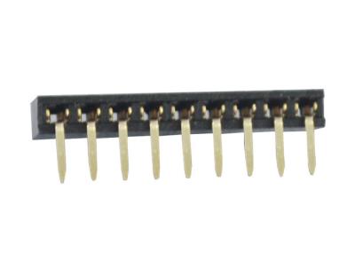 中国 90程度SMT女性ヘッダーのコネクターの穴を通した単一の列の黒2.0mm 販売のため
