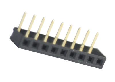 Cina Nero 2.0mm di fila del connettore femminile dell'intestazione di SMT di 90 gradi il singolo attraverso il foro in vendita