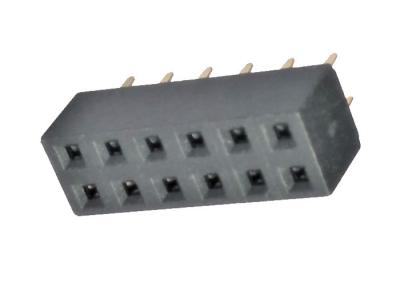 Cina Connettore femminile 2.54mm dell'intestazione di doppia fila 180 flash dell'oro di grado PA9T in vendita