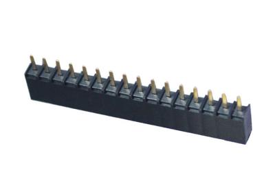 Cina 16 tipo diritto il nero della femmina di Pin di Pin dell'intestazione 2.54mm fila rotonda del passo di singola in vendita