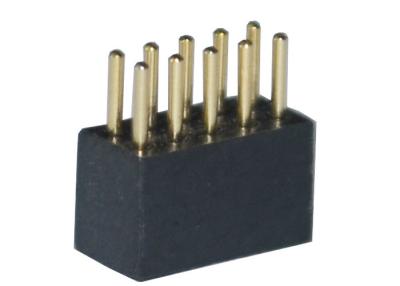 Cina Fila doppia rotonda nera diritta del connettore 1.27mm dell'intestazione di Pin della femmina 180 gradi in vendita