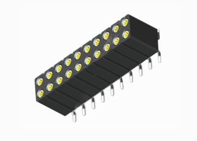 Cina Fila doppia della femmina di Pin dell'intestazione del passo rotondo ad alta temperatura del connettore 1.27mm in vendita