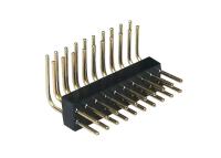 China Round Female Pin Header Right Angle for sale