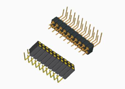 Cina Attraverso tipo femminile dell'angolo retto di Pin del connettore 20 dell'intestazione di fila del foro il doppio in vendita