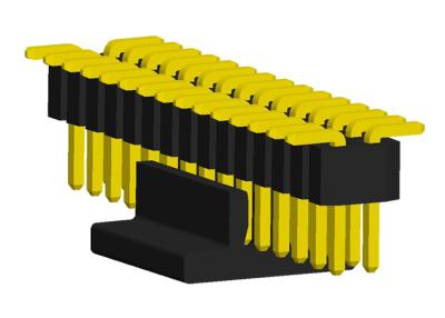 Cina Fila doppia Pin Header del passo PA6T UL94V-0 di SMT 0.75A 1.0mm in vendita