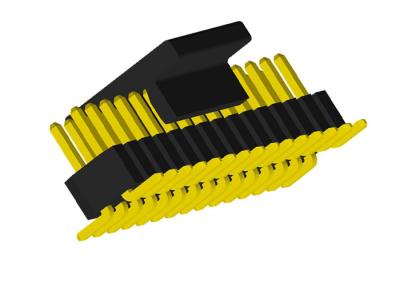 Cina Fila doppia Pin Header del passo PA6T UL94V-0 di SMT 0.75A 1.0mm in vendita
