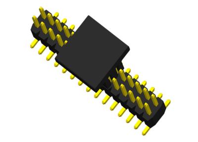 Cina Fila doppia Pin Header del passo PA6T UL94V-0 di SMT 0.75A 1.0mm in vendita