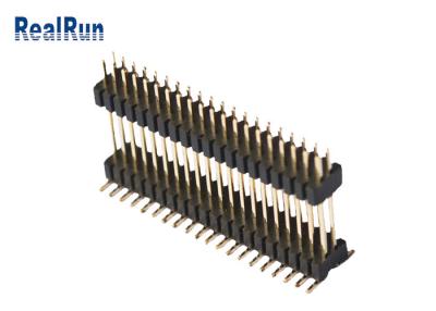 中国 二重層40P PA6Tの絶縁体Pinヘッダーのコネクター1.0*1.5mm 販売のため