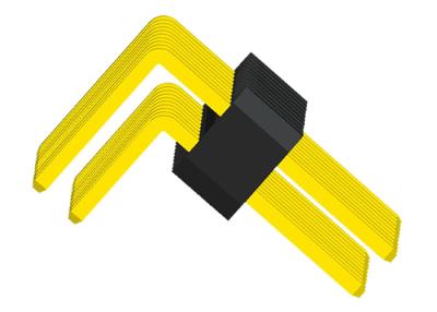 Cina Angolo retto 1.27mm UL94V-0 tramite il connettore PA6T del PWB del foro in vendita