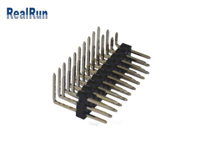 Cina Fila di superficie Pin Header del connettore maschio tre del supporto di PBT 2.54mm in vendita