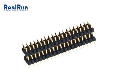 Cina Connettore dell'intestazione della IMMERSIONE di Pin Header Dual Plastic del maschio del passo di UL94V-0 2.54mm in vendita