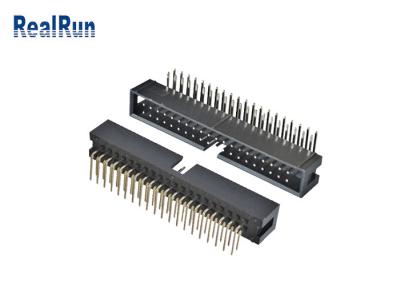 中国 ピッチ2.54mmの箱ヘッダーのコネクターUL94V-0 90°の二重列PA9T 販売のため