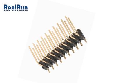 Cina Strato doppio SMD Pin Header Right Angle Brass PA6T PBT di DC500V in vendita