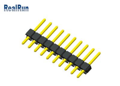 Cina singolo connettore del bordo del PWB di Pin Header PA6T PBT di fila di 1x10P UL94V-0 in vendita