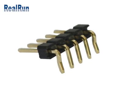 Cina singola fila UL94V-0 ad angolo retto di 3A 5P PA6T PBT LCP SMT Pin Header 2.54mm in vendita