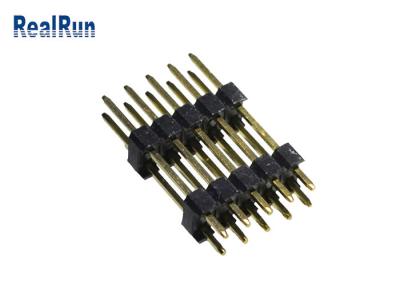 Cina SGS d'ottone di fila 2.54mm di 0.75A PBT Pin Header Connecto UL94V-0 doppio in vendita