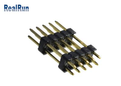 中国 0.75A PBT PinヘッダーのConnecto UL94V-0の真鍮の二重列2.54mm SGS 販売のため
